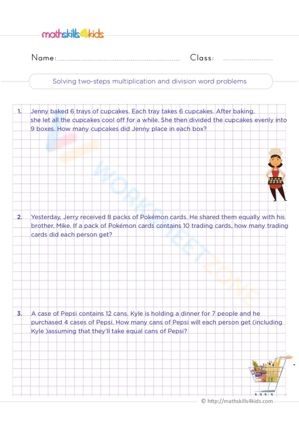Solving Two-steps Multiplication And Division Word Problems Worksheet Solving Two-steps Multiplication And Division Word Problems Worksheet