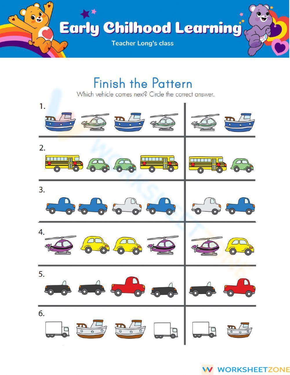 Pattern Worksheet