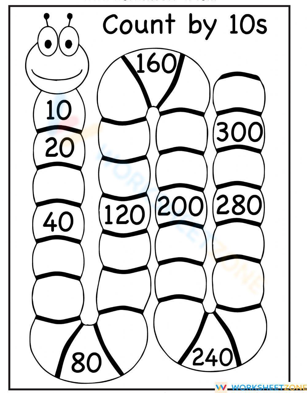 Skip Count By 10 Worksheet Skip Count By 10 Worksheet