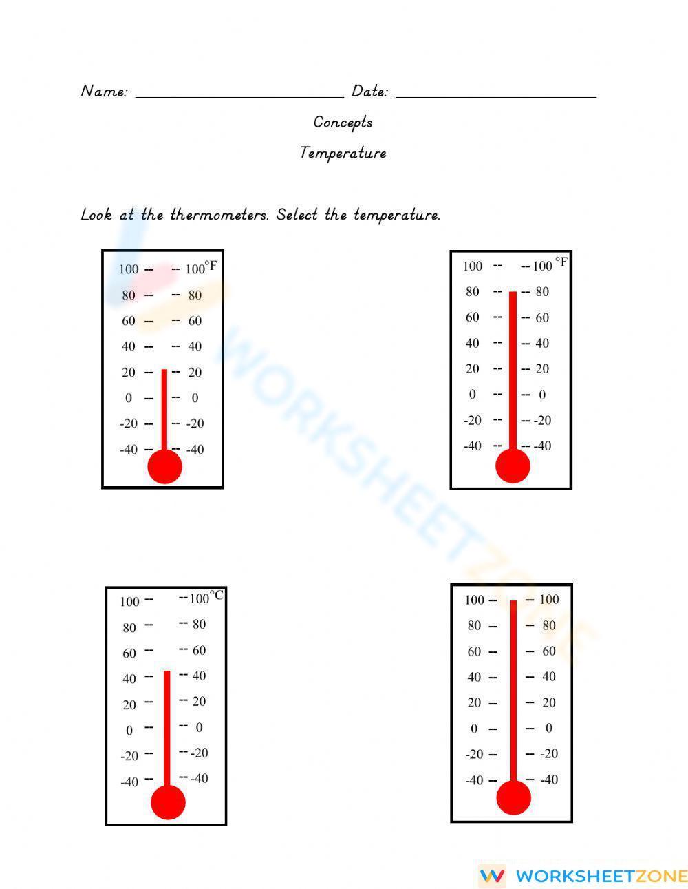 Temperature 2 Worksheet
