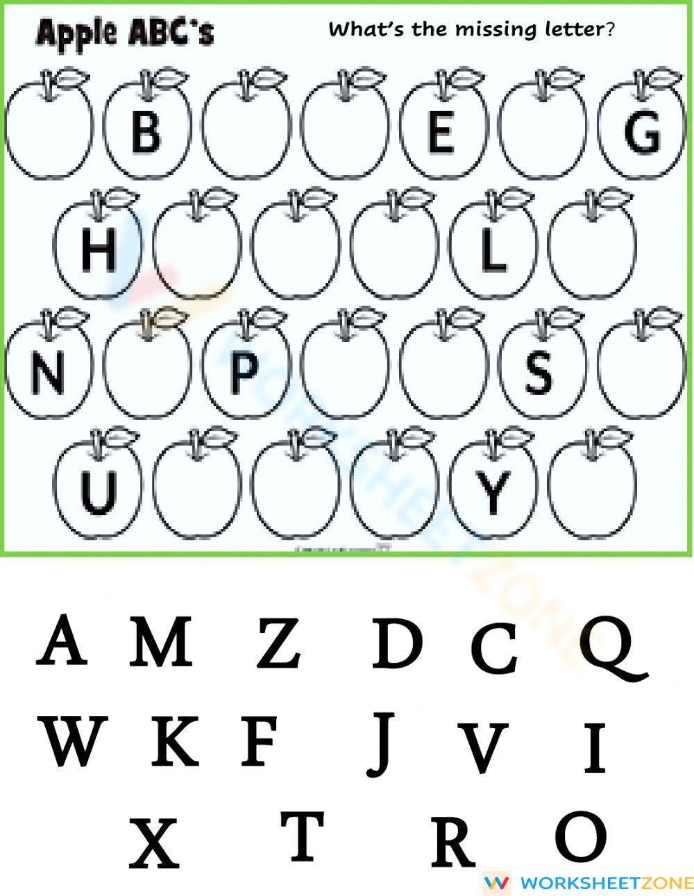 Apple ABC Worksheet