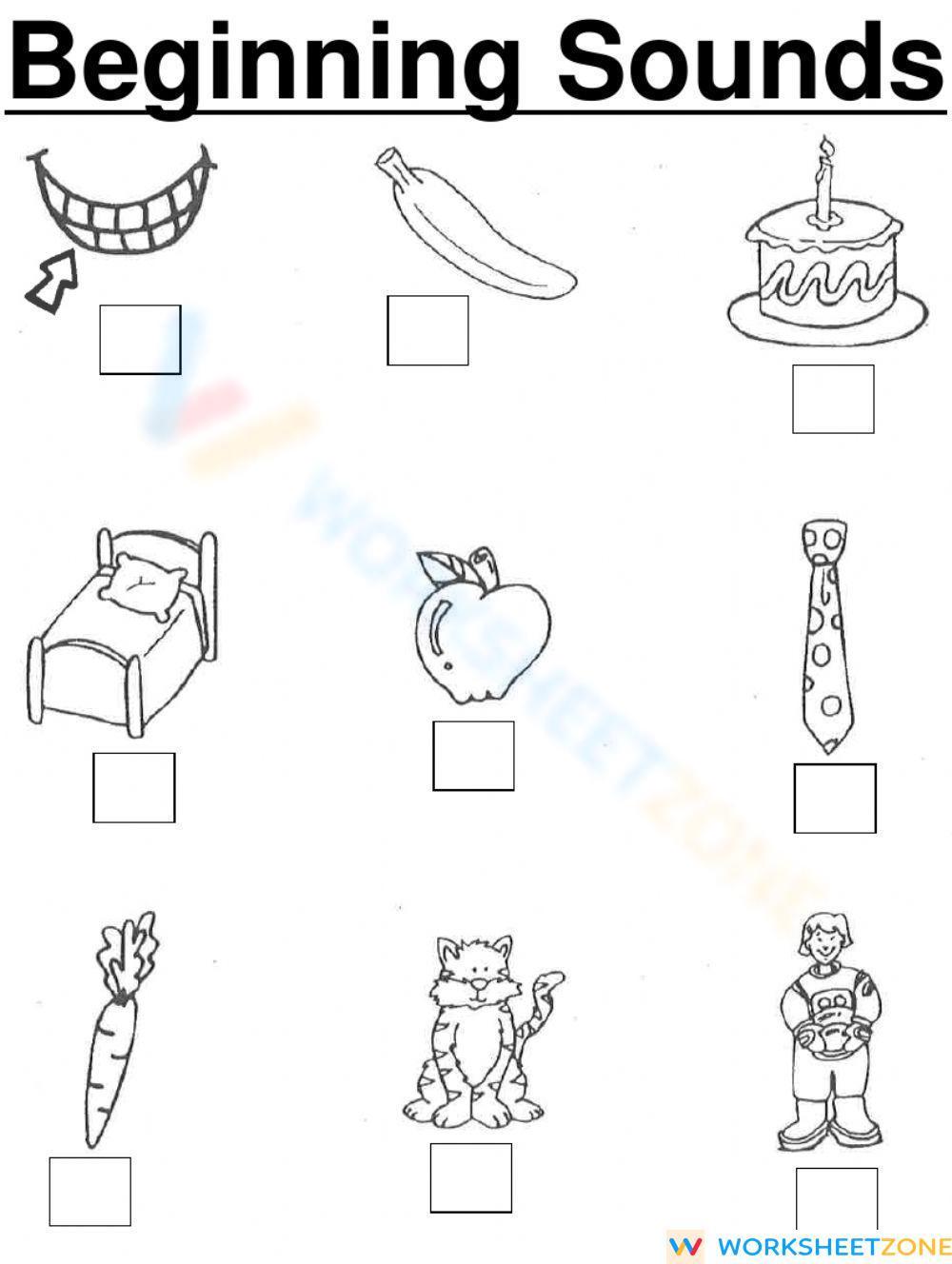 Beginning Sounds Worksheet