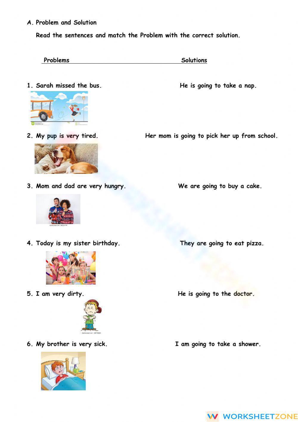 Problem And Solution Worksheet