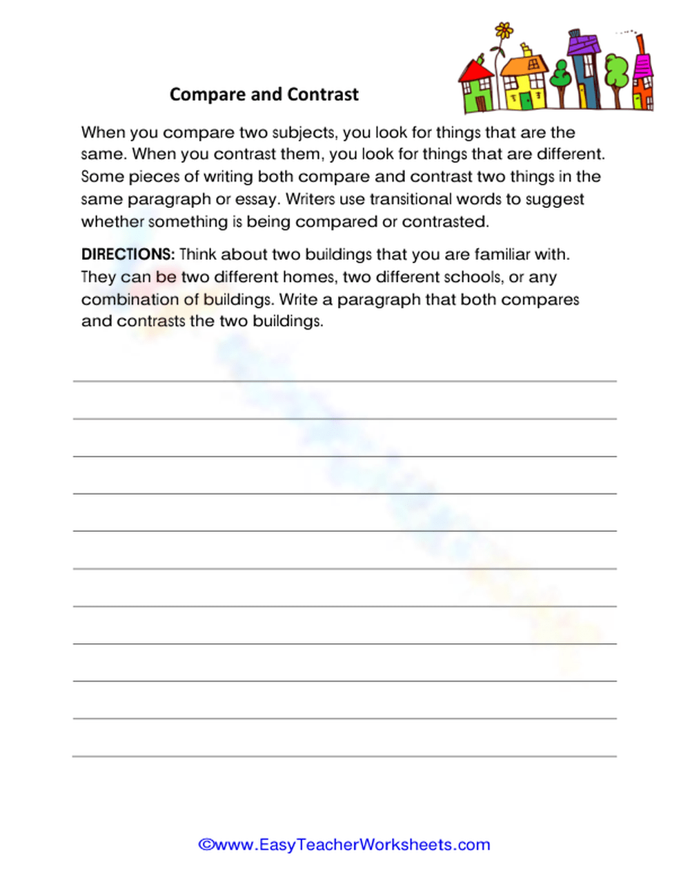 Two Buildings Worksheet