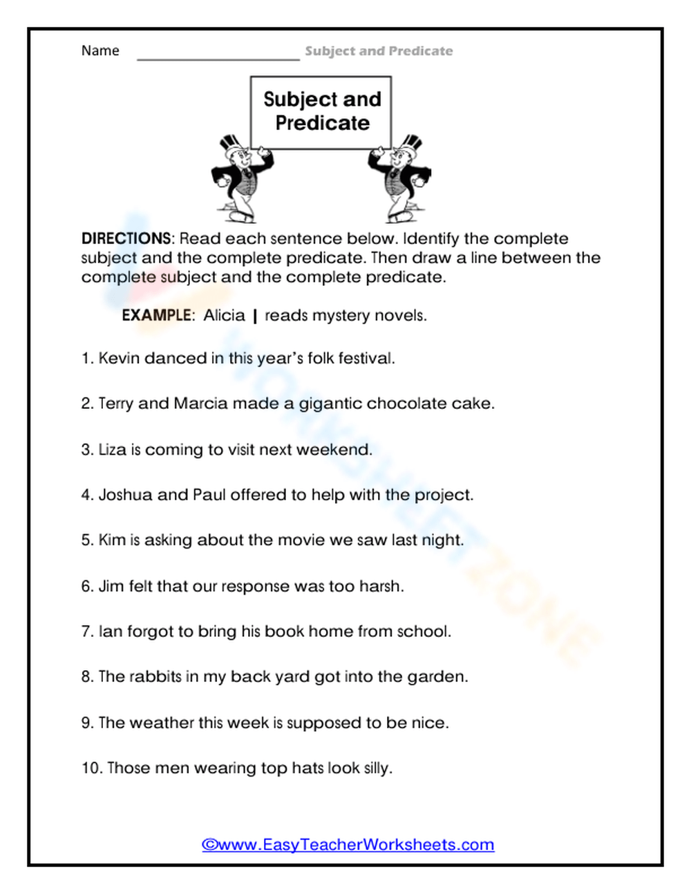 Identify It Worksheet