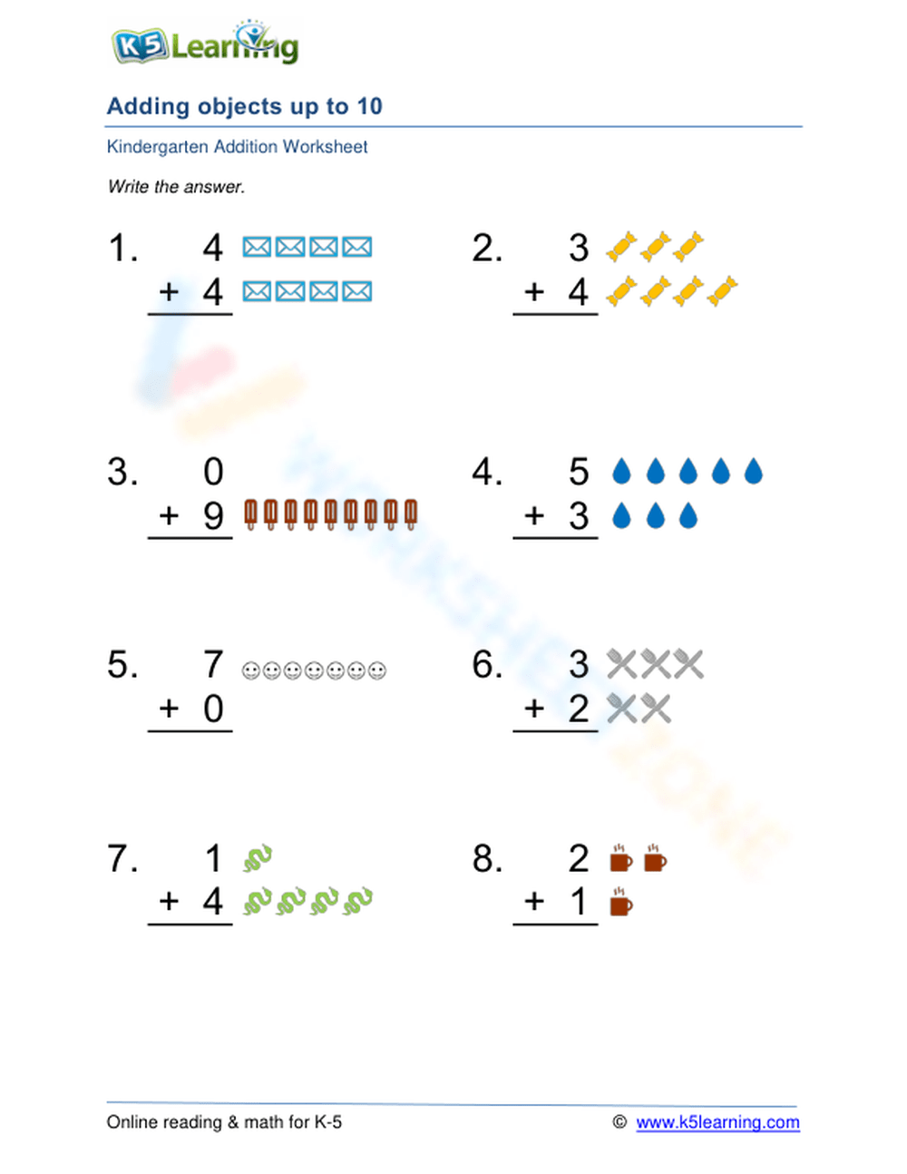 Adding Using Objects, Count The Objects And Add The Numbers (up To 10 ... Adding Using Objects, Count The Objects And Add The Numbers (up To 10 ...