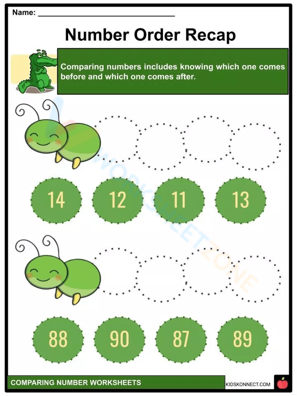 Comparing Numbers Worksheet