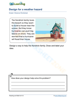 Grade 3: Design a solution for a given situation (2) | Worksheet Zone