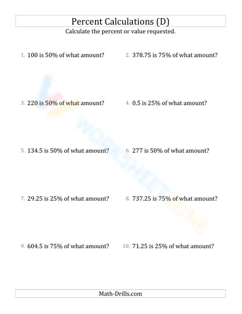 Calculate Original Amount With 25 Percents Including Regular Decimals ... Calculate Original Amount With 25 Percents Including Regular Decimals ...