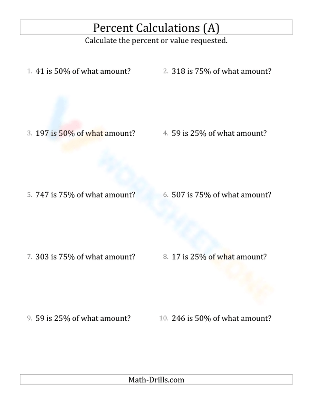 Calculate Original Amount With 25 Percents Including Regular Whole ... Calculate Original Amount With 25 Percents Including Regular Whole ...