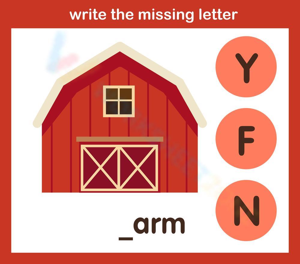 Write The Missing Letter 22 Worksheet