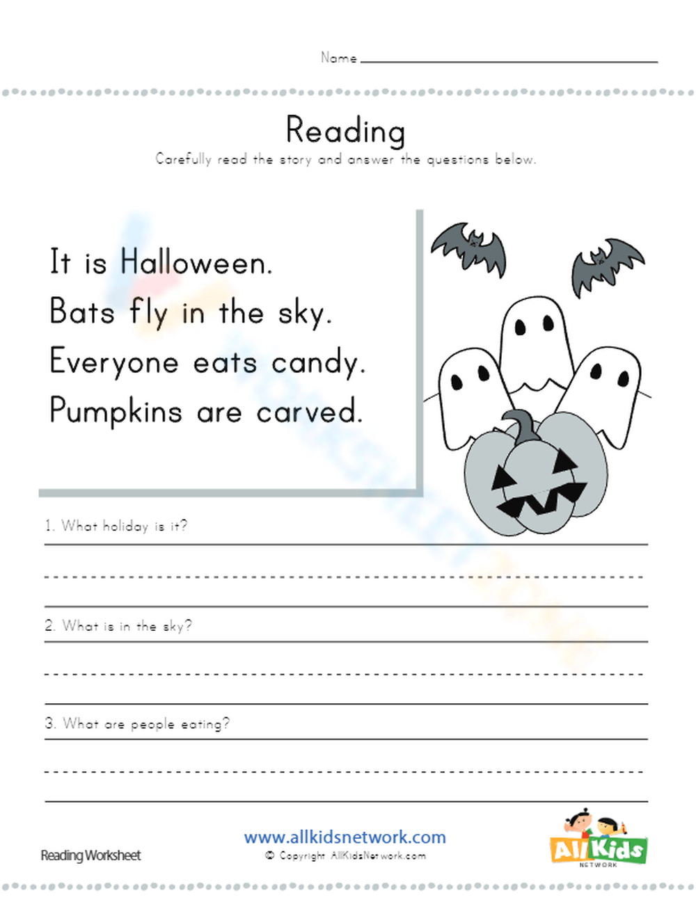 Halloween Worksheet