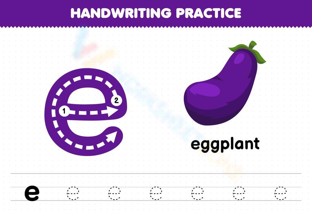 Handwriting Practice - E Worksheet