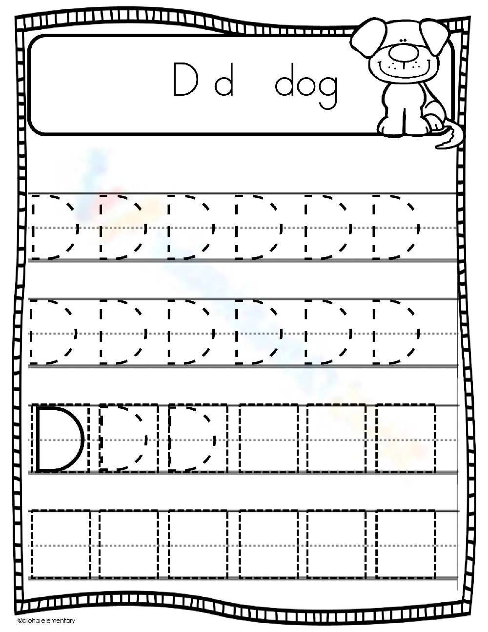 Letter D Worksheet