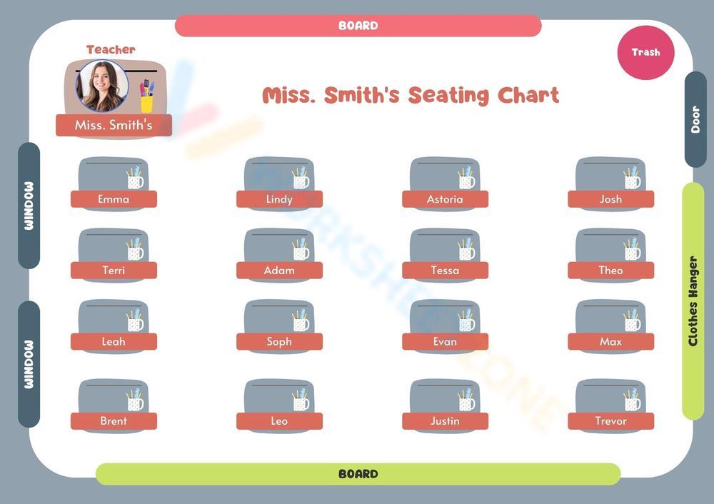 Classroom Seating Plan Layout Illustrated Worksheet Layout Class ...