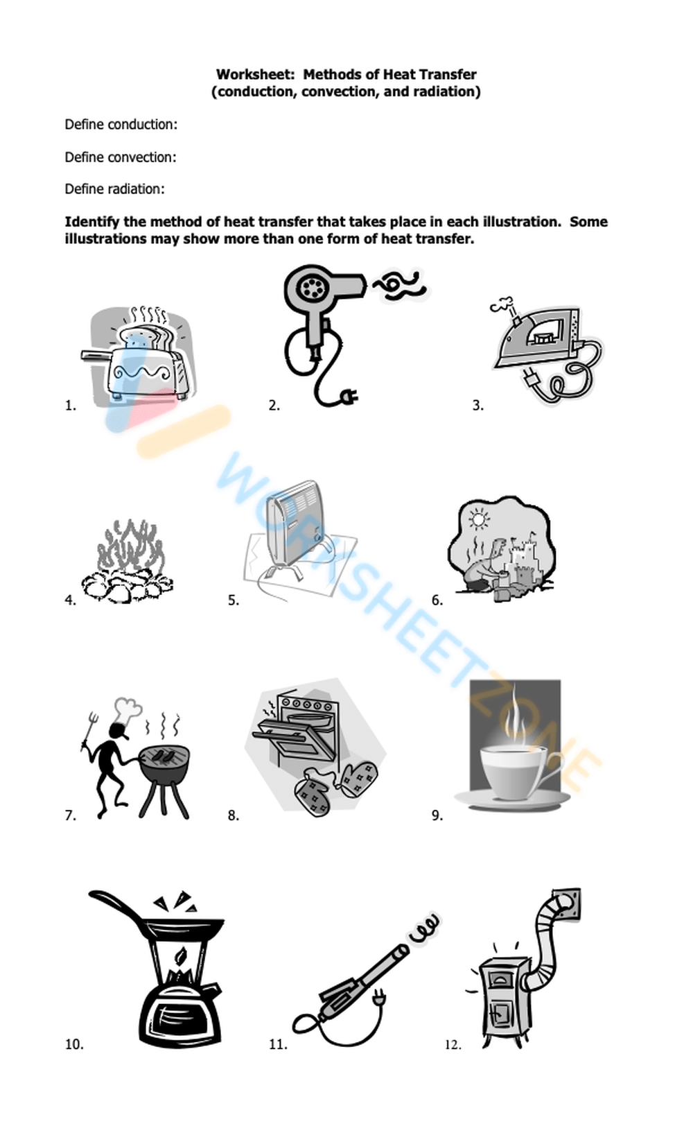 Ach Energy Worksheet 2 Conduction Convection And Radiation Answers