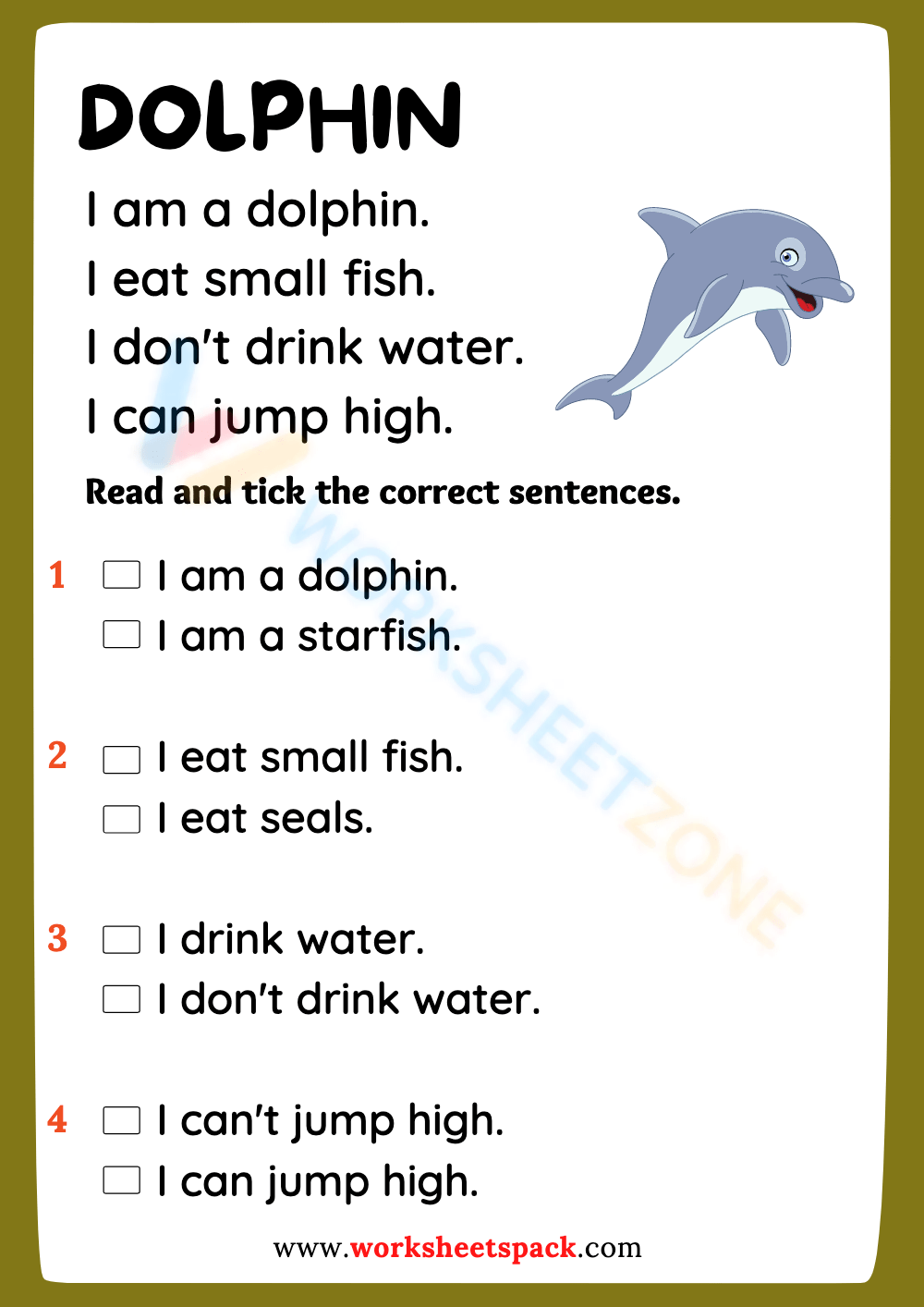 Free Sea Animals Reading Comprehension Worksheets for Kids Free Sea Animals Reading Comprehension Worksheets for Kids