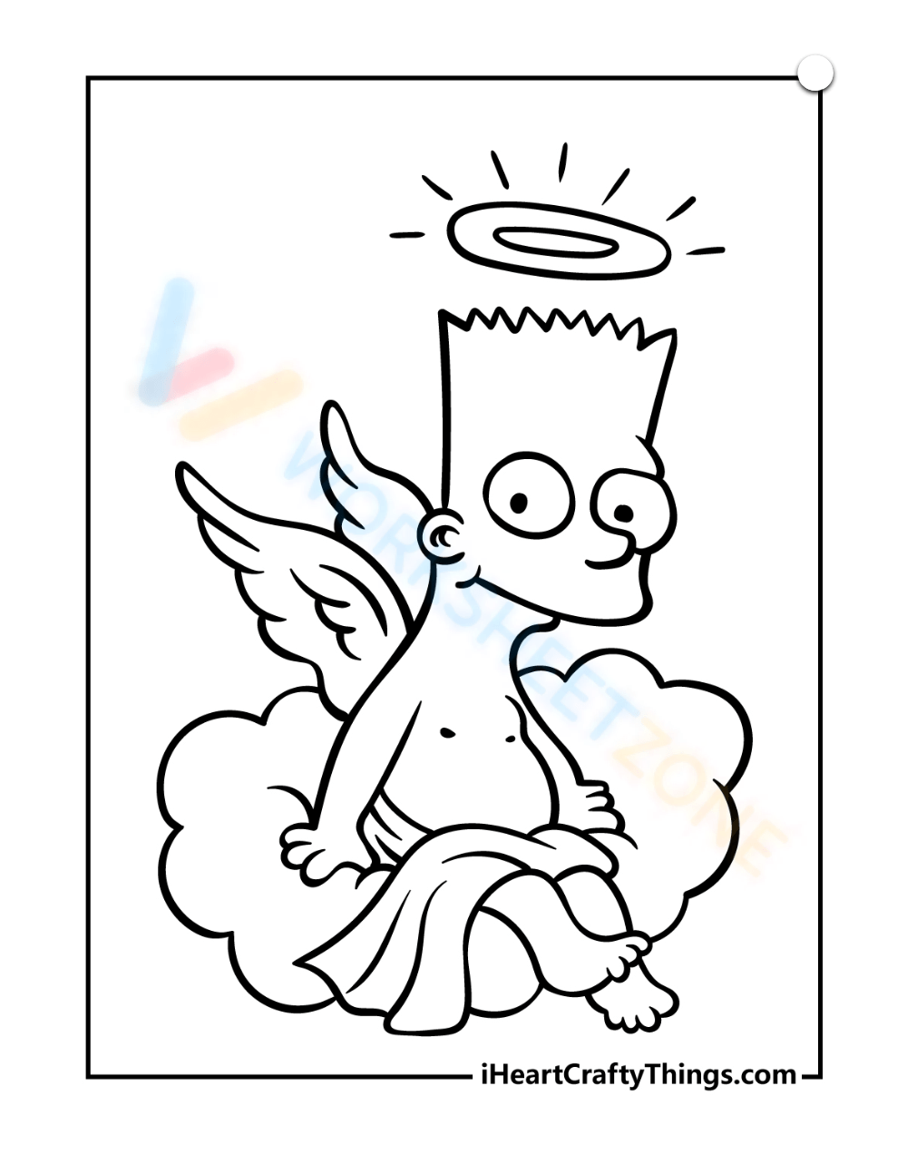 Angel Bart Simpson Worksheet