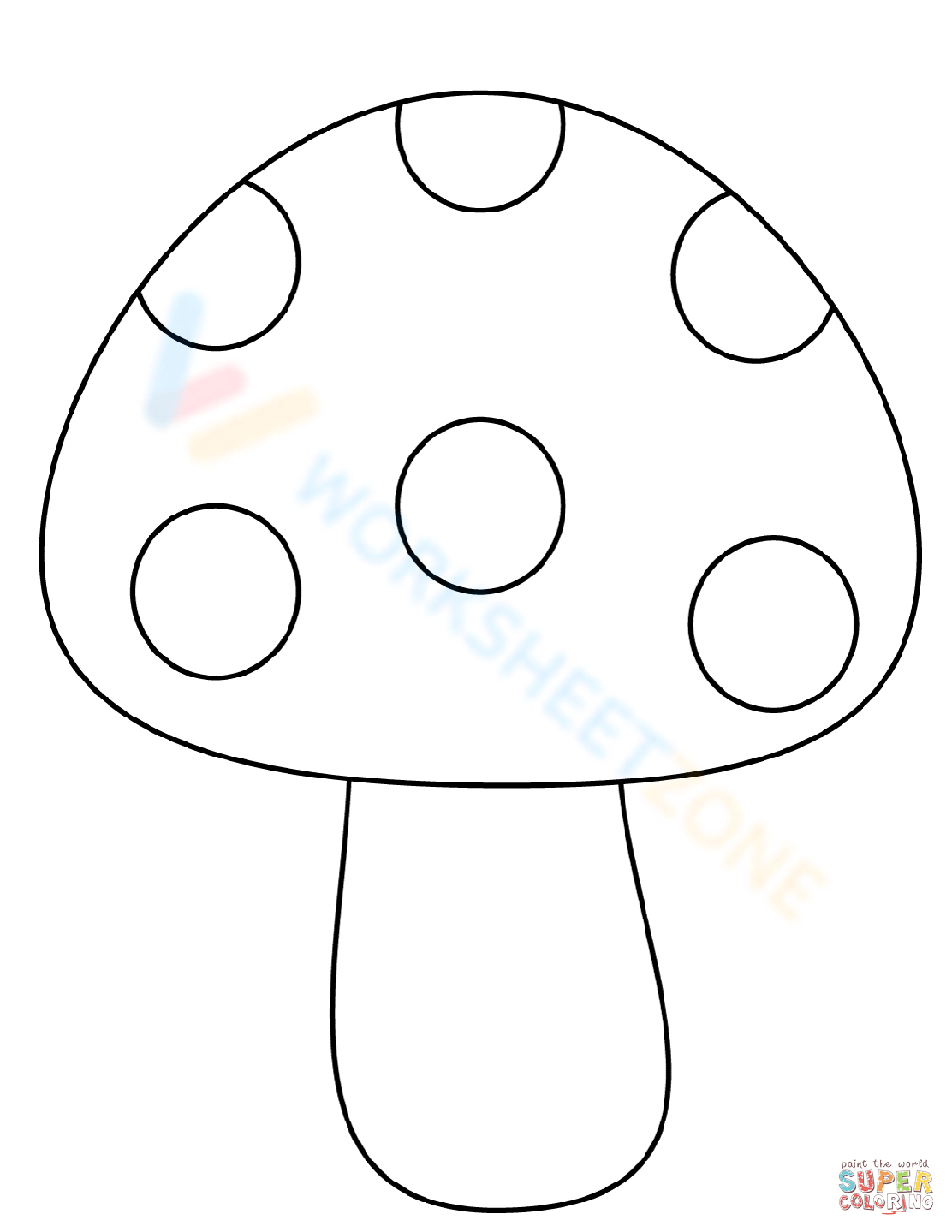Simple Mushroom Worksheet