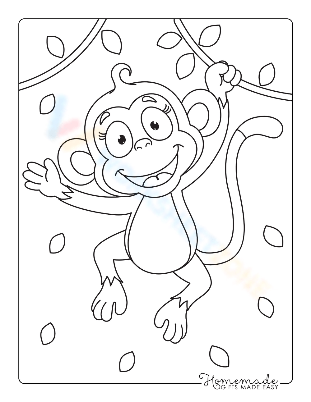 Cute Monkey Worksheet