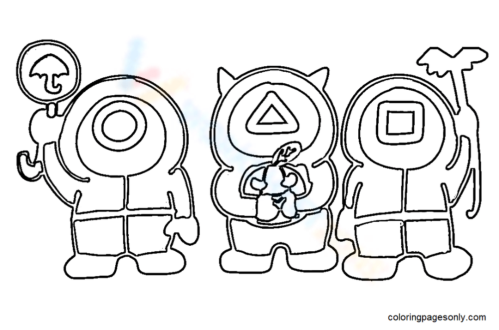 Squid Game Chibi Worksheet
