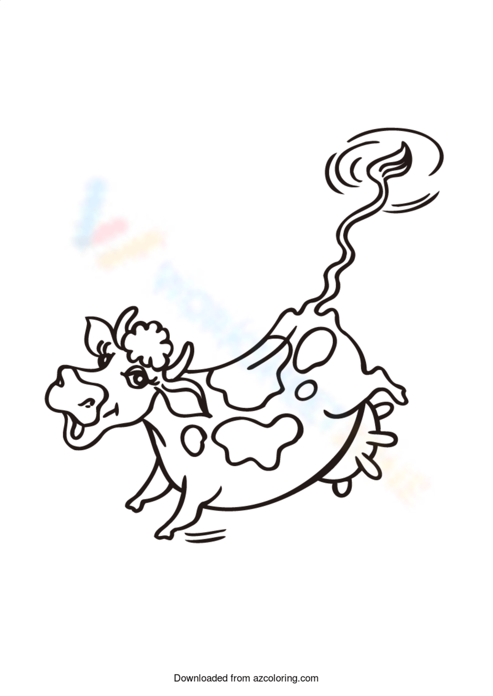 Playful Cow Worksheet