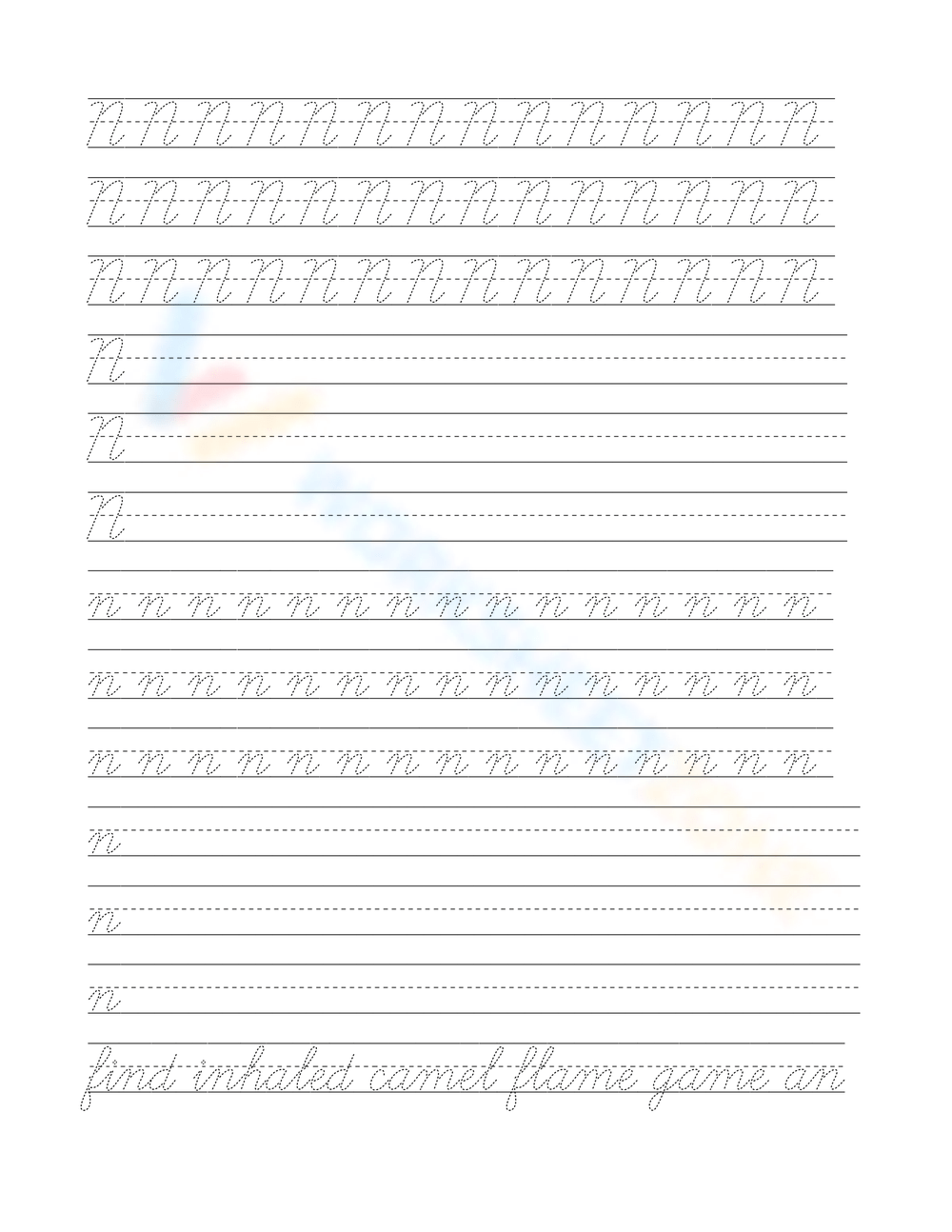 Tracing Cursive Capital Letters | Worksheetzone