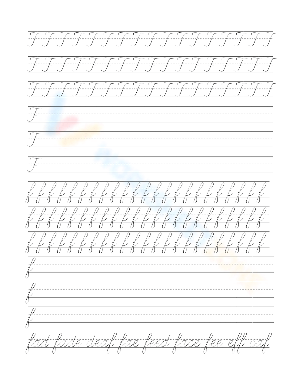 Tracing Cursive Capital Letters | Worksheetzone