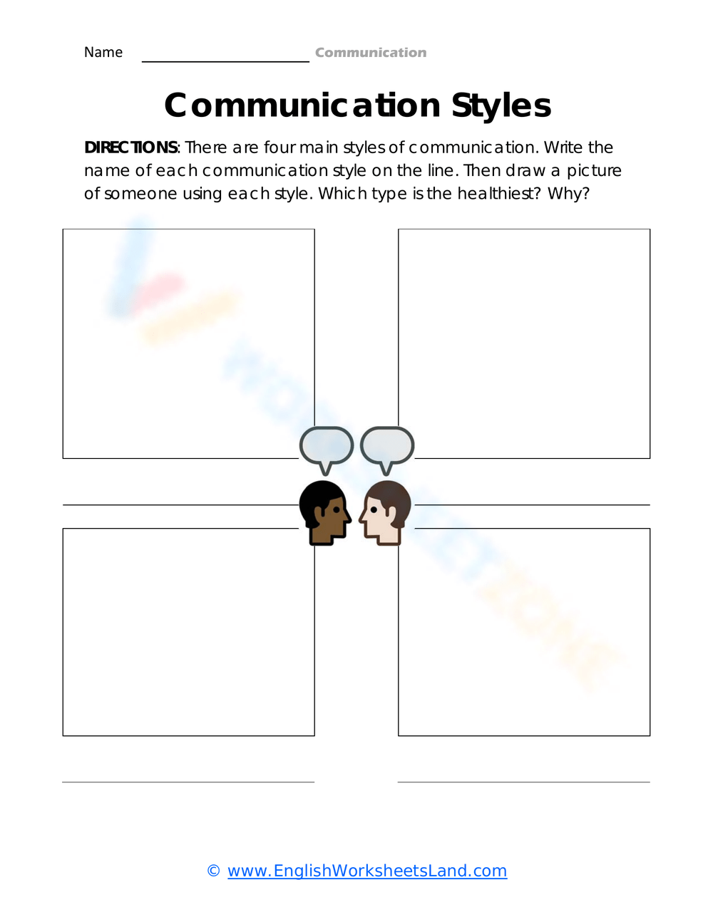 Communication Styles Worksheet Communication Styles Worksheet