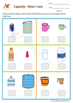 Free Printable Measuring Liquid Volume Worksheets