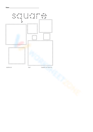 Square tracing worksheets