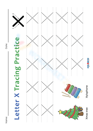 Tracing Letter X worksheets
