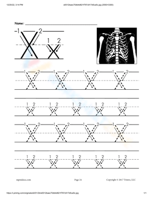 Tracing Letter X worksheets