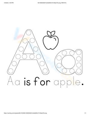 A Is for Apple worksheets
