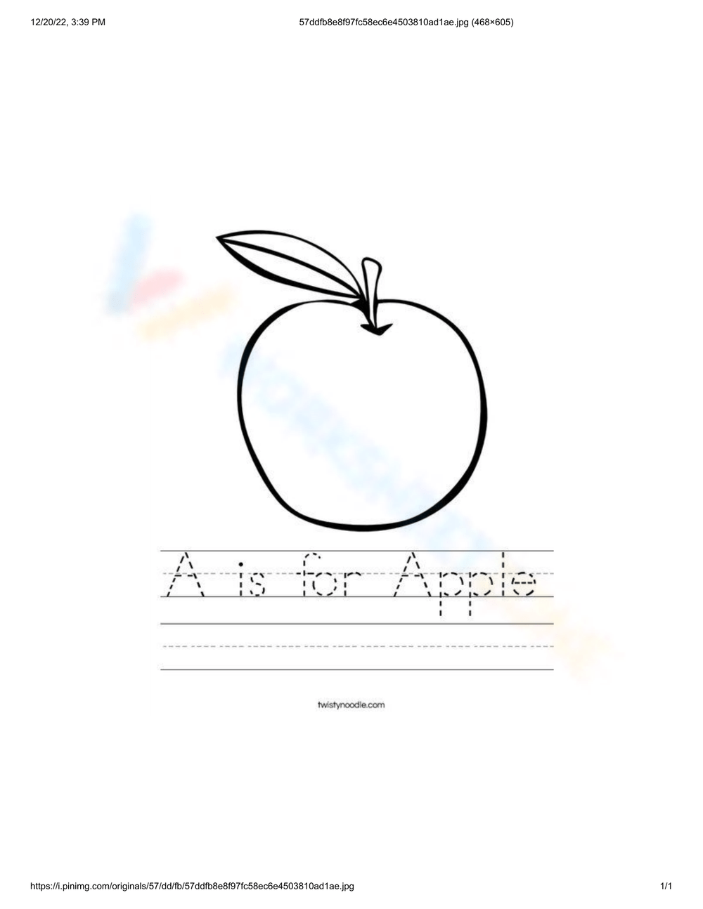Apples Are Red Worksheet Cursive Twisty Noodle