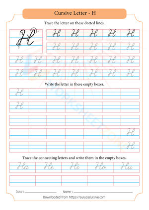 Tracing Cursive Capital Letters | Worksheetzone