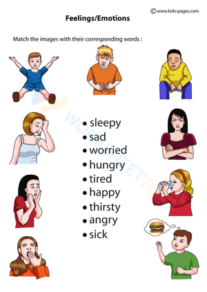 Feelings Worksheet For Grade 1