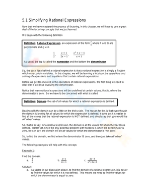 Worksheet Simplifying Rational Expressions - Adriansonfifth