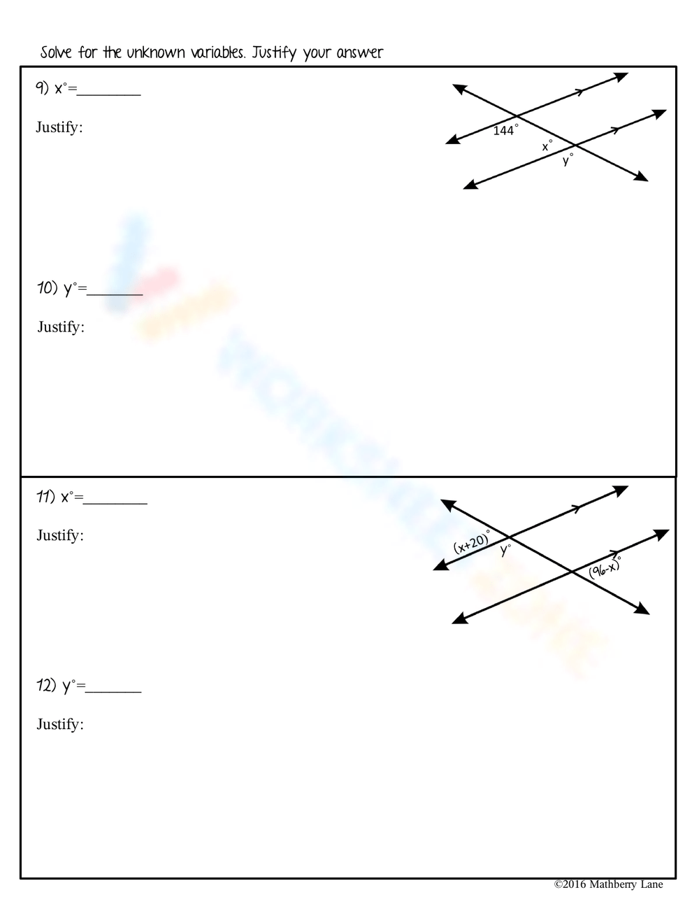 Free Angle Pair Relationships Worksheets For Teaching Free Angle Pair Relationships Worksheets For Teaching