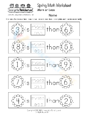Spring Math worksheets