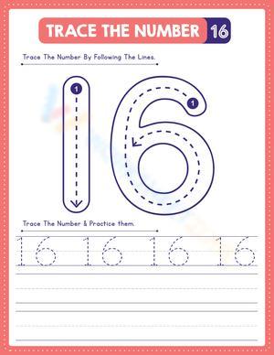 Free Collection of Number 16 Worksheets for Students