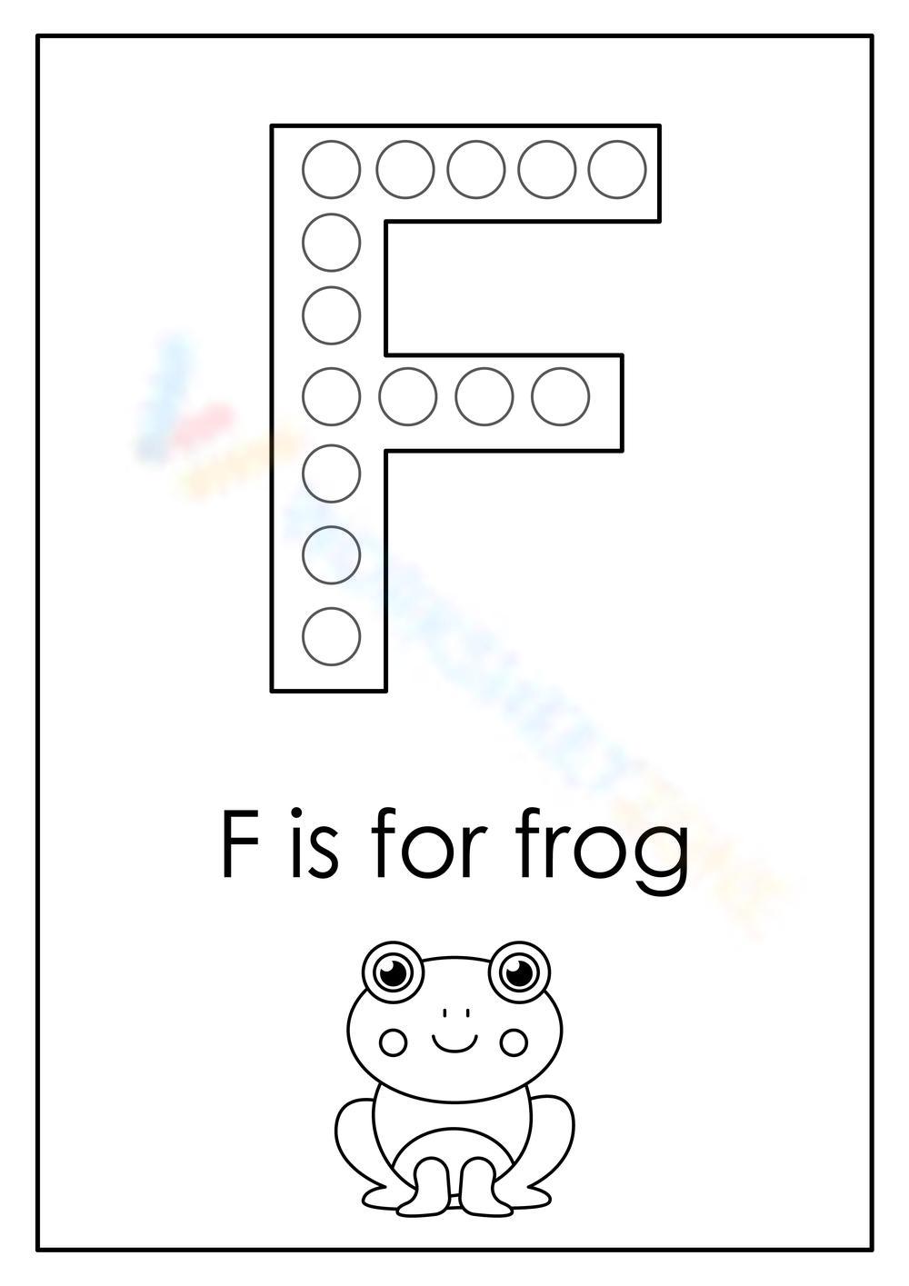 Letter F For Frog Worksheet