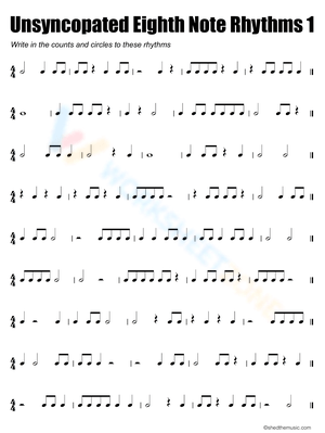 Rhythm worksheets