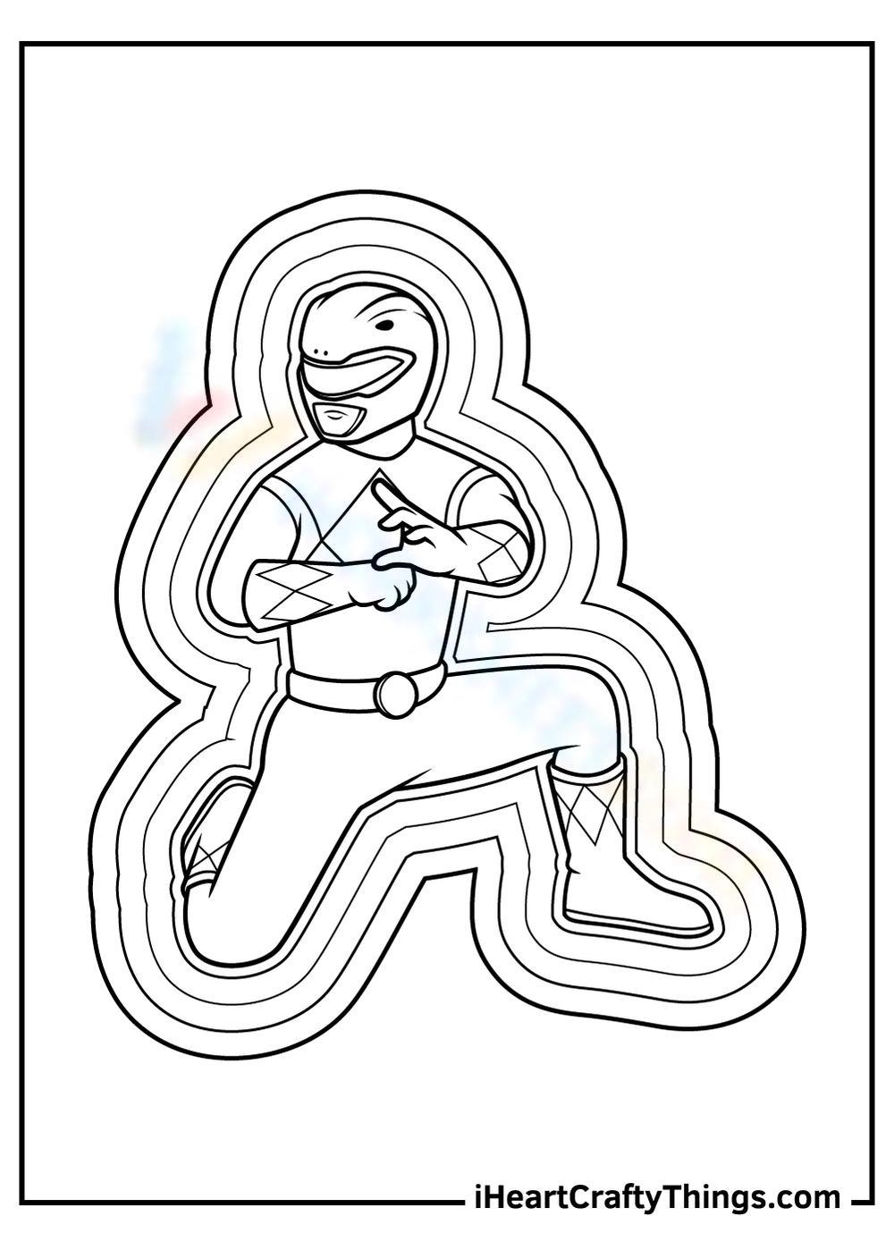 Power Ranger With Waves Worksheet