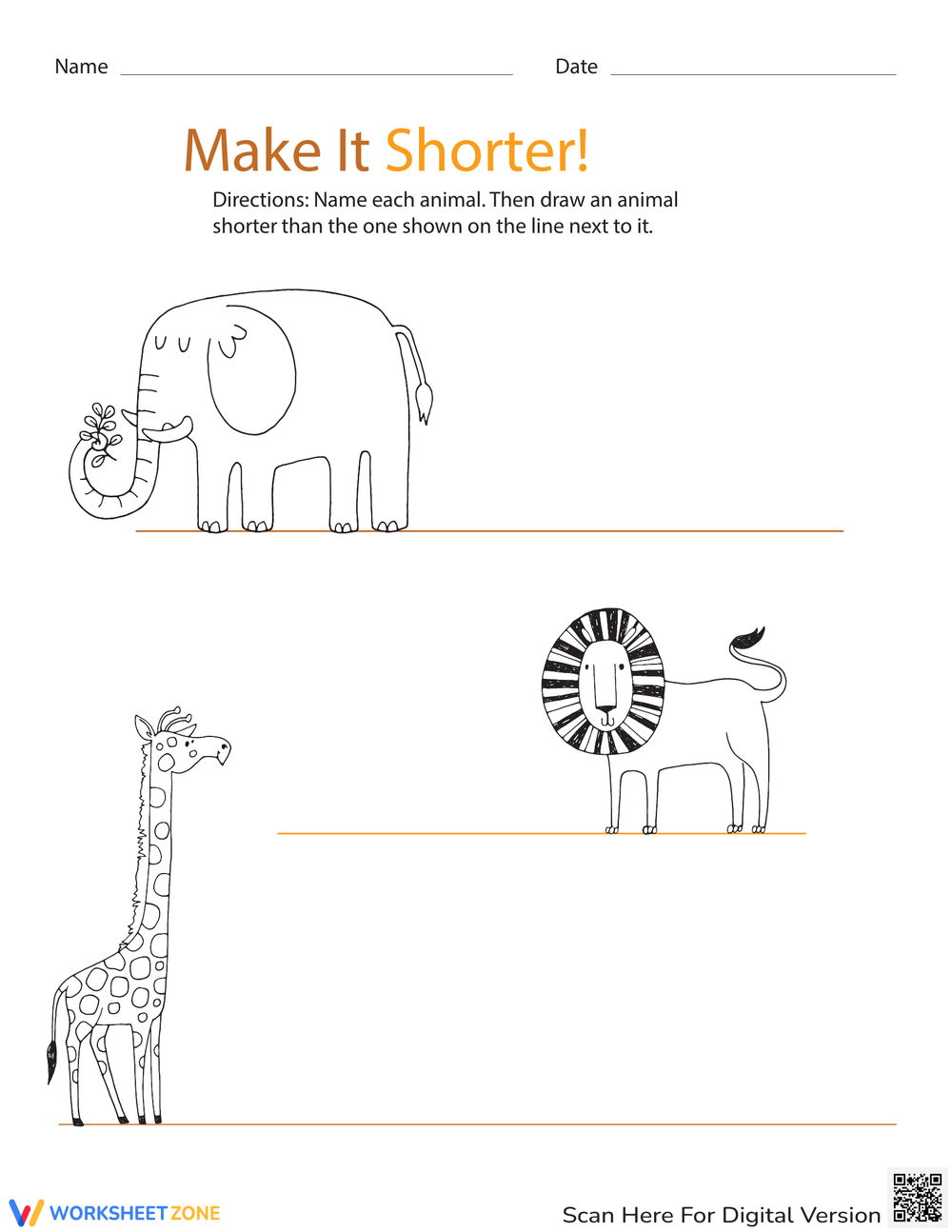 Make It Shorter! Worksheet