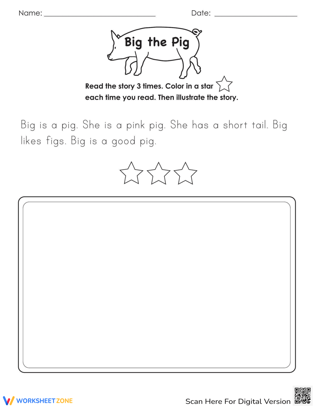 Big The Pig Worksheet