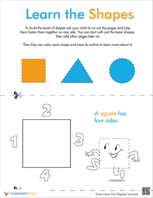 Mini-Book Learning Shapes Worksheets