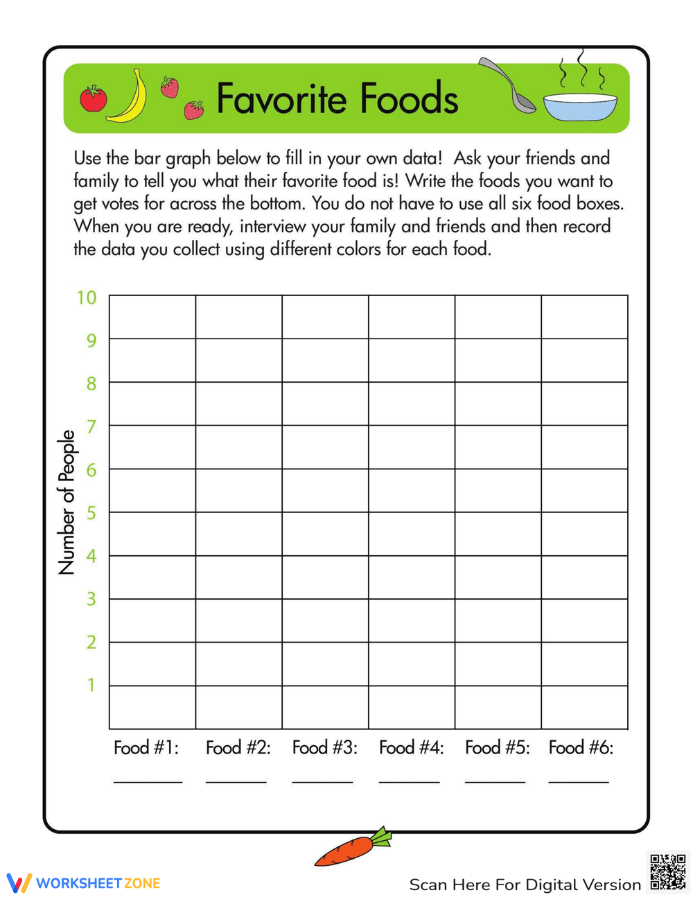 Favorite Foods Worksheet