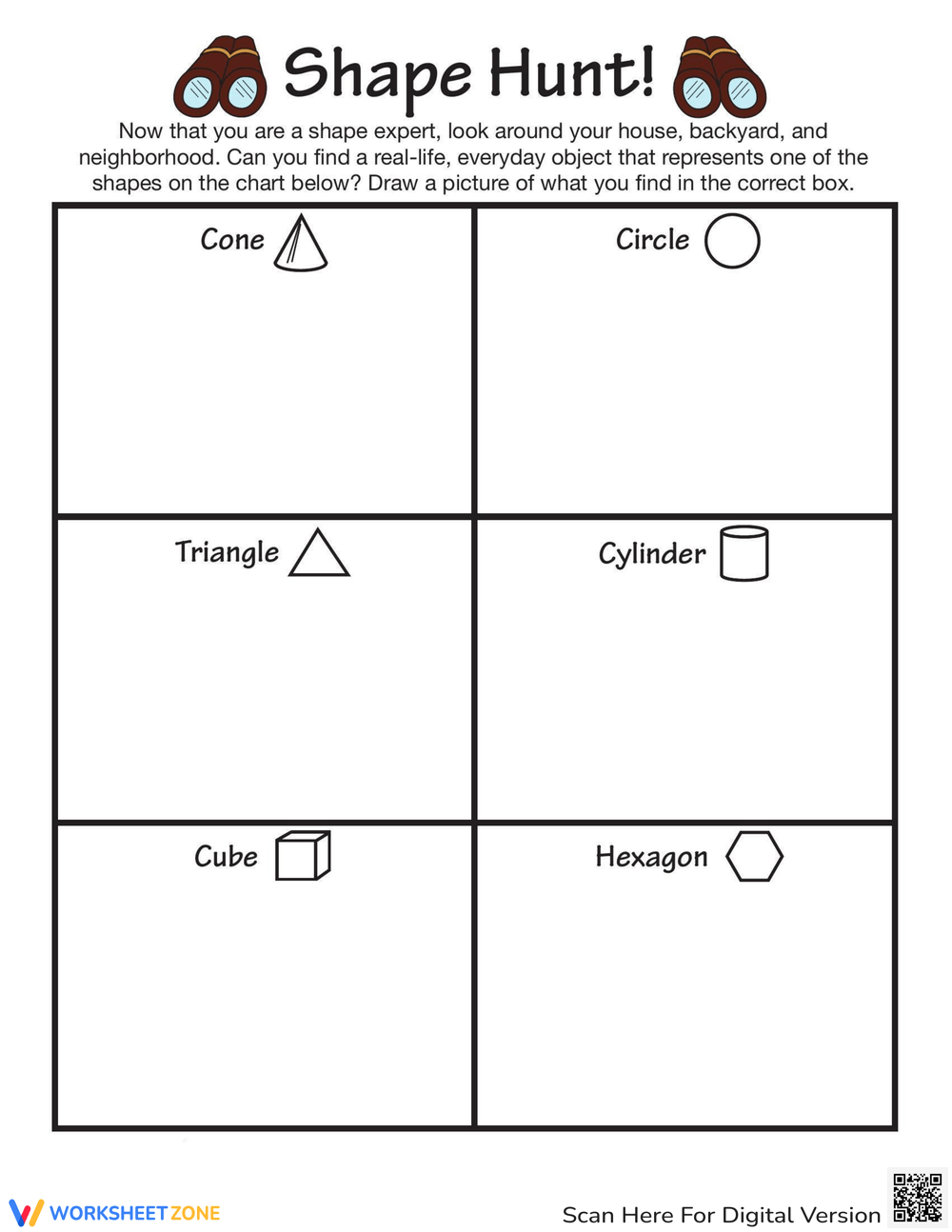 Shape Chart Worksheet