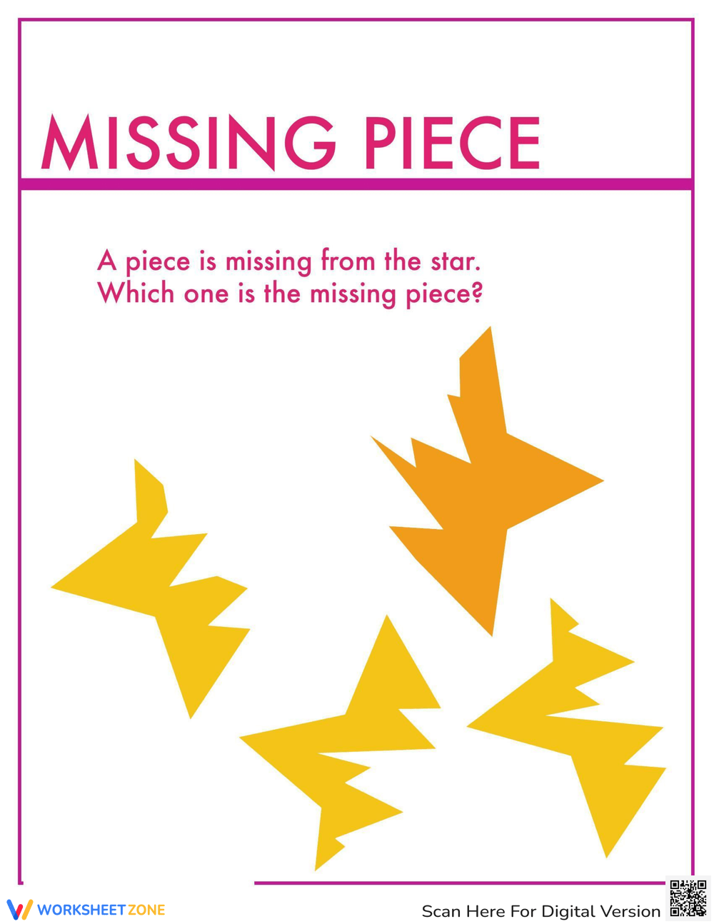 Missing Piece: Practicing Spatial Awareness Worksheet